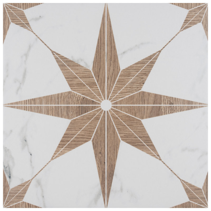 Merola Tile Llama Stella Loire 10" x 10" Porcelain Marble Look Wall & Floor Tile & Reviews | Wayfair
